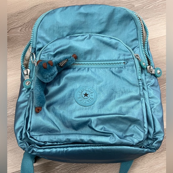 Kipling | Bags | Kipling Turkish Tile Metallic Blue Small Backpack ...